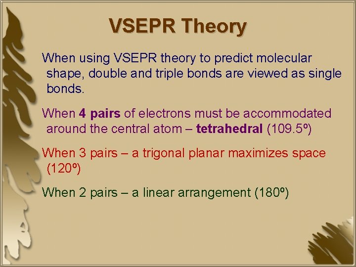 Section 8 3 Bonding Theories VSEPR Theory Electron
