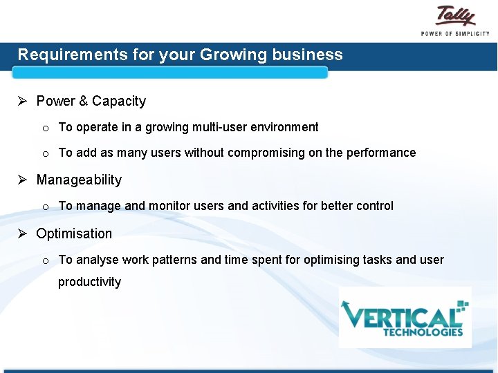Vertical Technologies 3 Certified Tally Partner Location Borivali