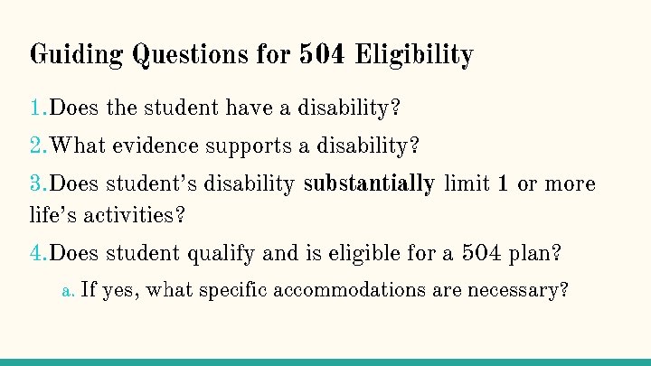 Section 504 of the Rehabilitation Act What is