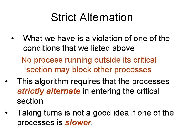 Operating Systems Busy Waiting Algorithms Lecture 11 Lock