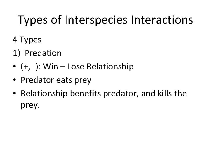 Types of Species Interactions Notes 4 Symbiosis Species