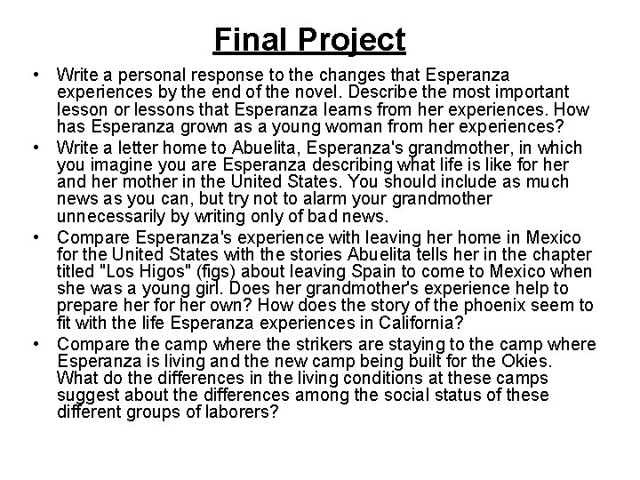 Esperanza Rising Written by Pam Munoz Ryan Background
