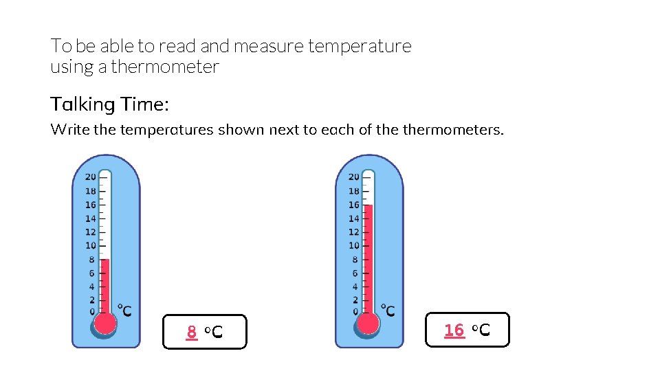 To be able to read and measure temperature