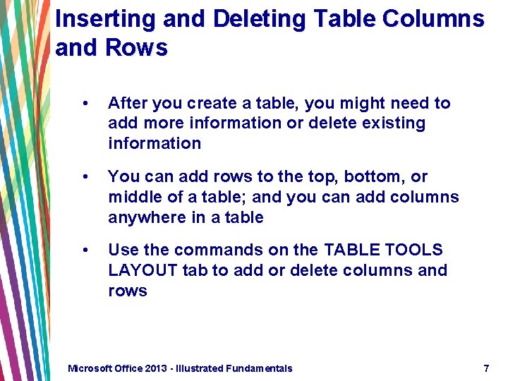 Adding Special Elements to a Document Objectives Create