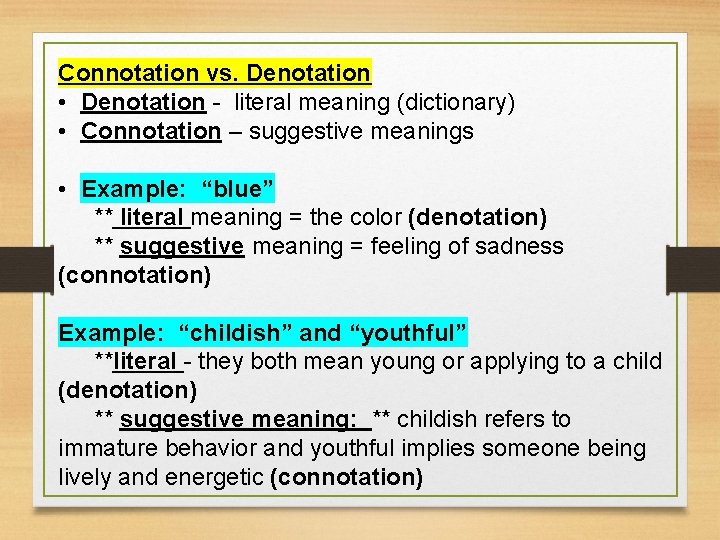 OBJECTIVES To identify and define figurative language and
