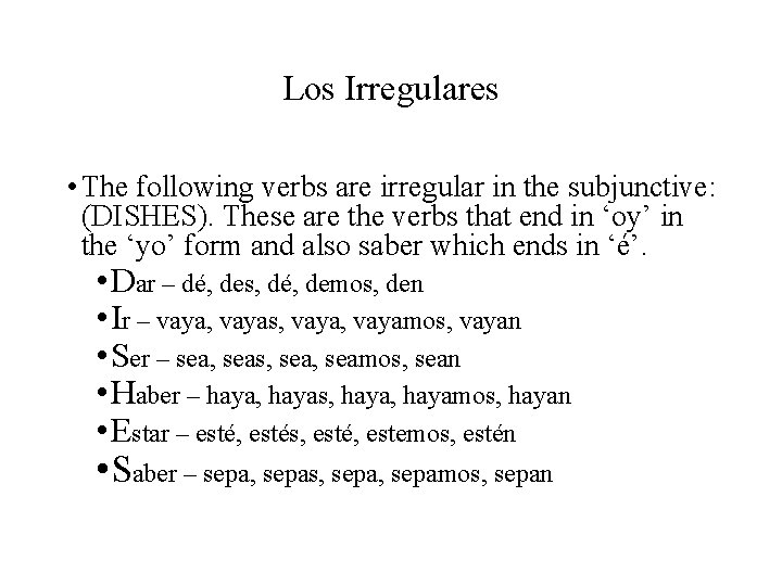 El Subjuntivo Las Reglas La Formacin y WEDDING