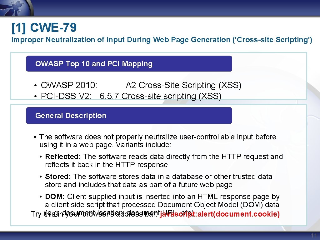 OWASP Education Computer based training The OWASP Foundation