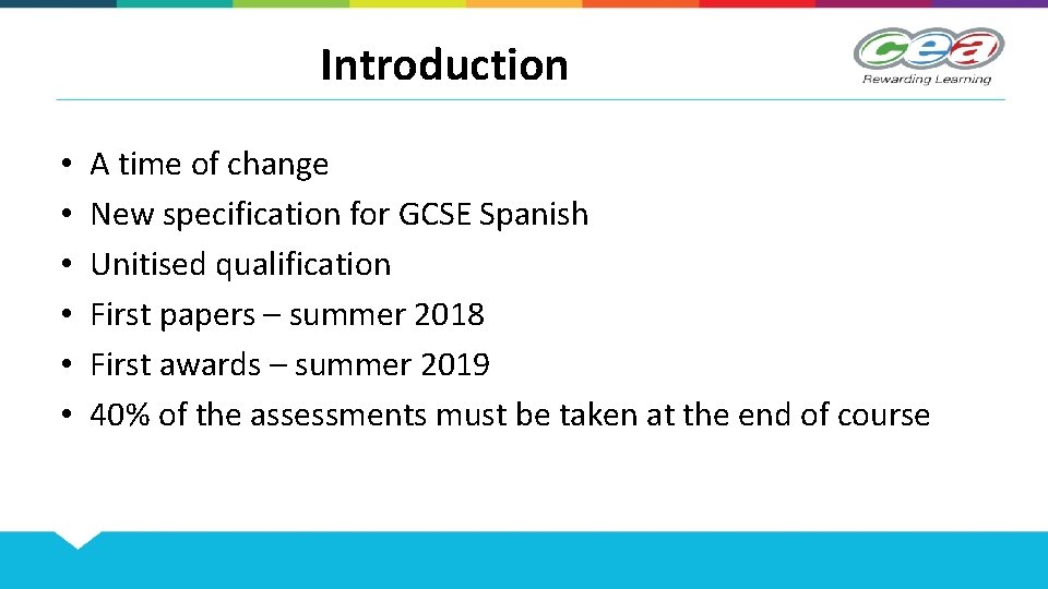 GCSE Spanish Revised First teaching from September 2017