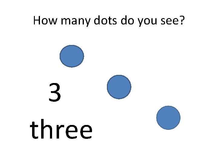 Kindergarten Number Fluency How many dots do you