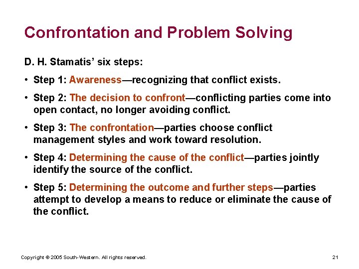 Chapter 8 Conflict Stress and WellBeing Power Point