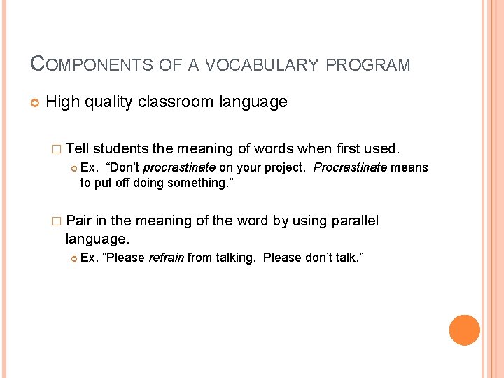 DYNAMIC VOCABULARY INSTRUCTION ANITA L ARCHER PHD SUMMARY