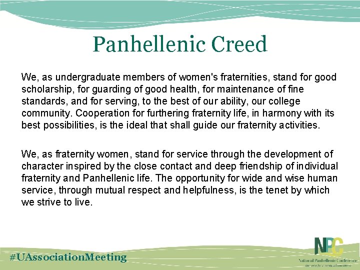 Annual Association Meeting Student Union Ballrooms April 7