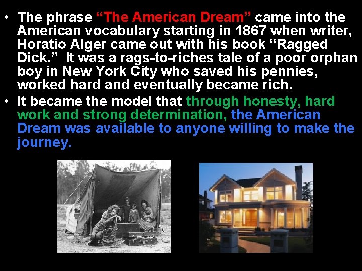 What is THE AMERICAN DREAM Powerpoint adapted by