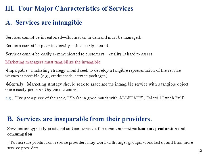 Objectives of Service Marketing Lecture Service Definitions Classifications