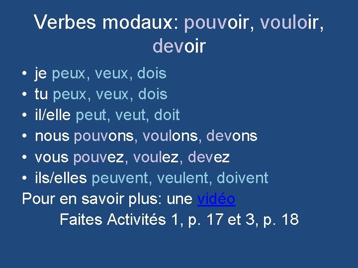 FRANAIS 215 VERBES IRREGULIERS SOMMAIRE LES INCONTOURNABLES avoir