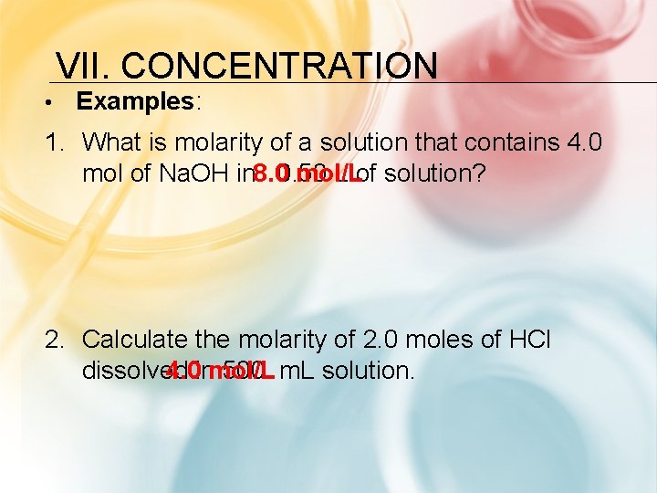 UNIT 7 SOLUTIONS KINETICS AND EQUILIBRIUM I WHAT