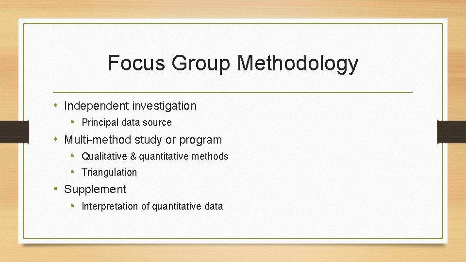 Focus Group Reference Miriam BarDin Kimel Ph D