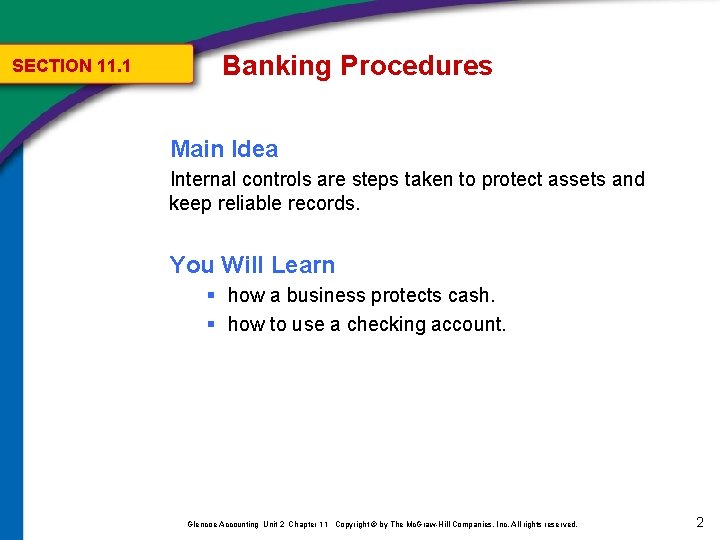 Chapter 11 Cash Control and Banking Activities What