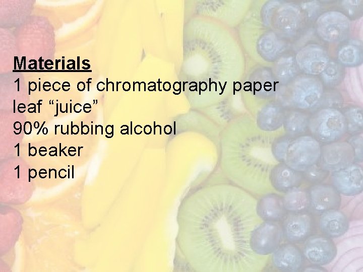 Pigment Chromatography Lab Diagram photosynthesis on your paper