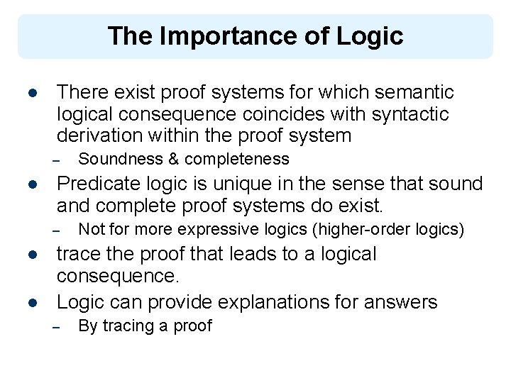 Chapter 5 Logic and Inference Rules Based on