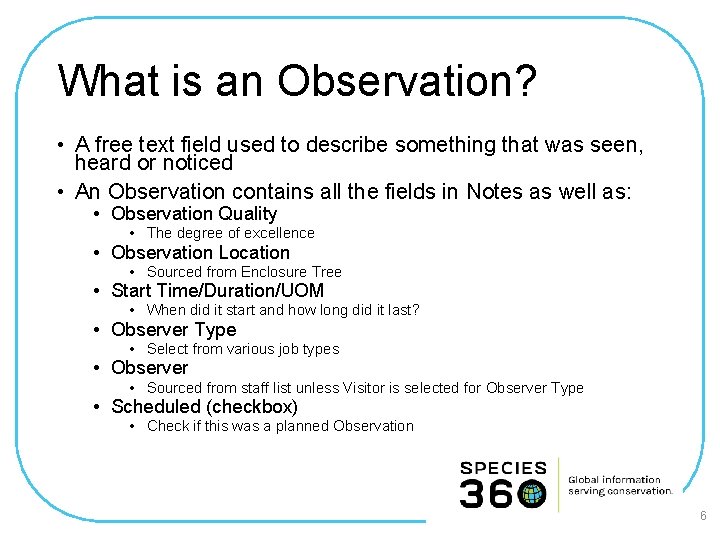 Best Practices for Recording Notes Observations in ZIMS