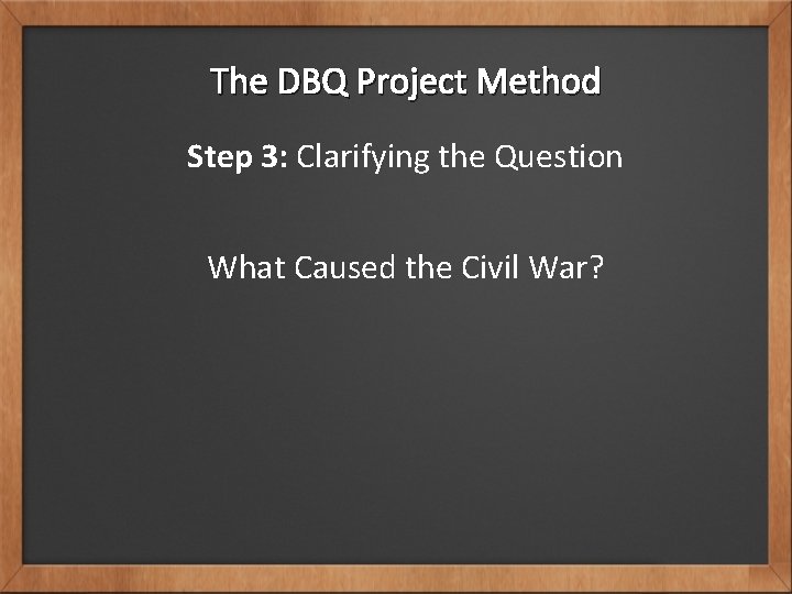 What Caused the Civil War DBQ Document Based
