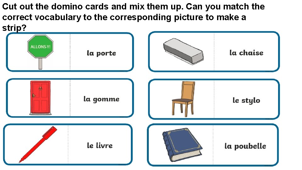 Year 4 French Les objets de la classe