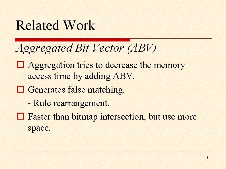 Fast Packet Classification Using Bit Compression with Fast