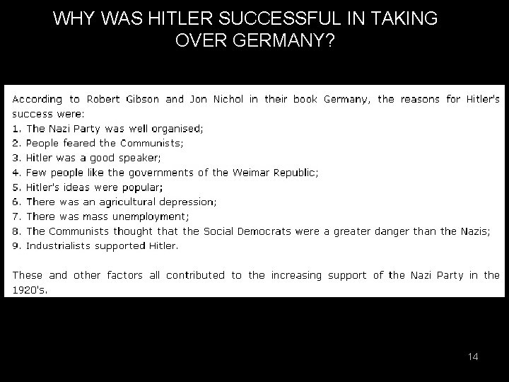 The Weimar Republic and the Rise of Hitler