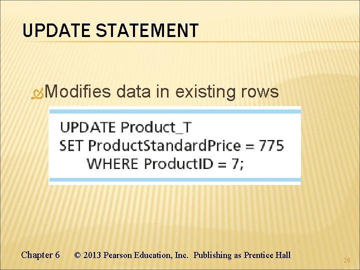 CHAPTER 6 INTRODUCTION TO SQL Modern Database Management CHAPTER 6 INTRODUCTION TO SQL Modern Database Management