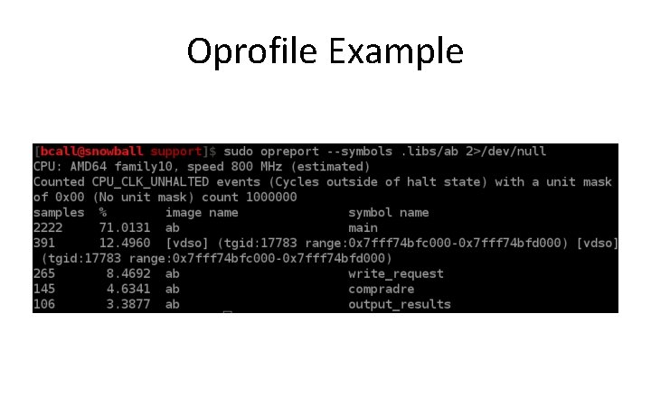 Profiling and Detecting Bottlenecks in Software Bryan Call