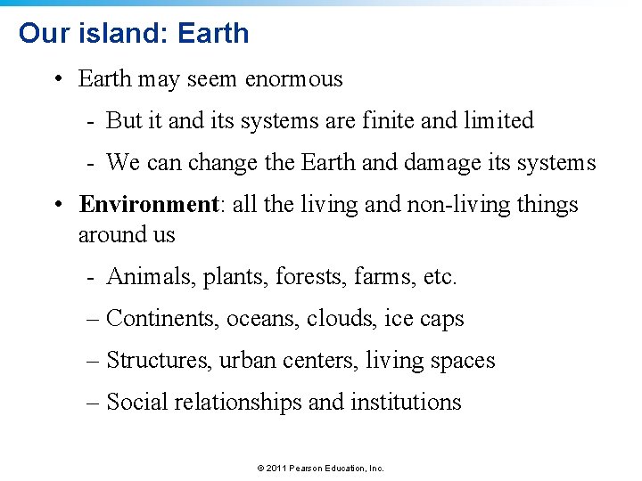 Lecture Outlines Chapter 1 Environment The Science behind