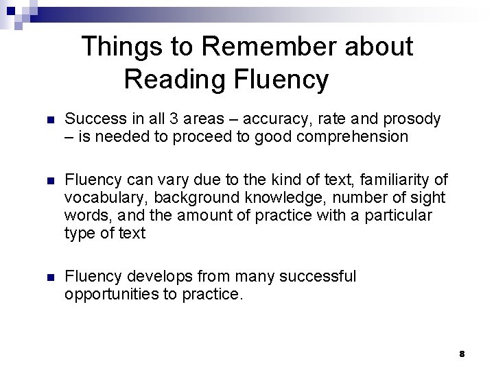 Assessing Reading Fluency as a Specific Learning Disability