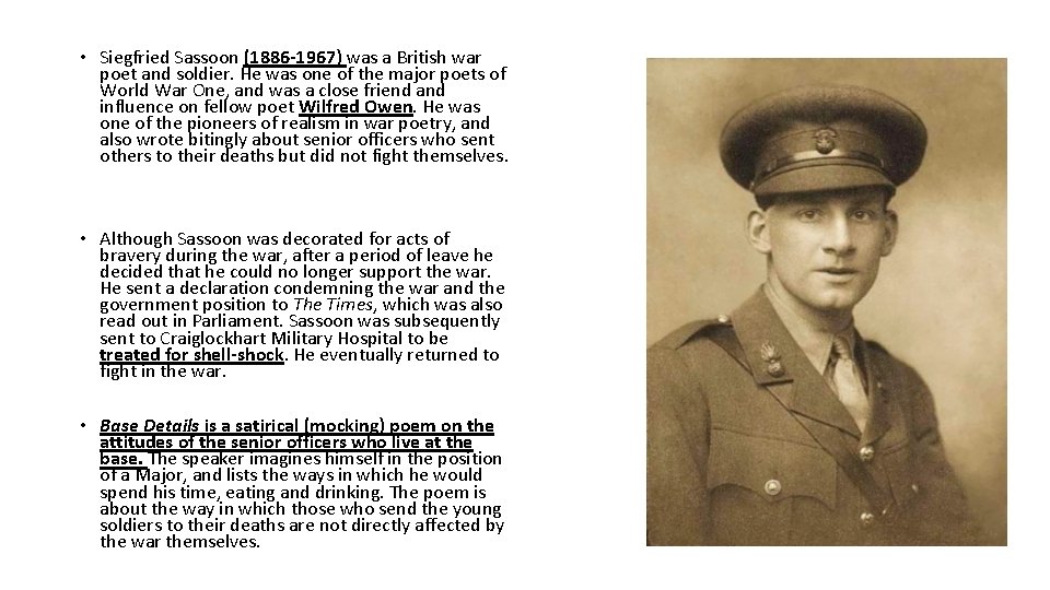 Siegfried Sassoon 1886 1967 was a British war