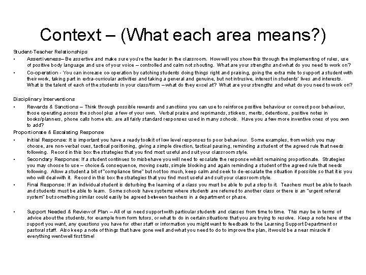 The 5 Minute Behaviour Plan The Class Picture