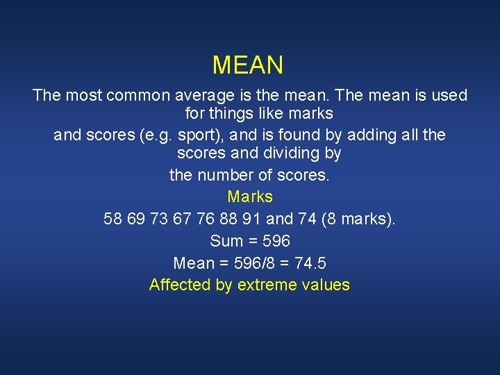 BUSINESS MATHEMATICS STATISTICS LECTURE 24 Statistical Representation ...