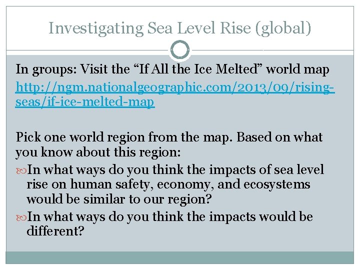 Local to Global Perspectives on Sea Level Rise