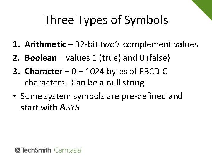 Conditional Assembly and Macro Processing Part 1 Reference