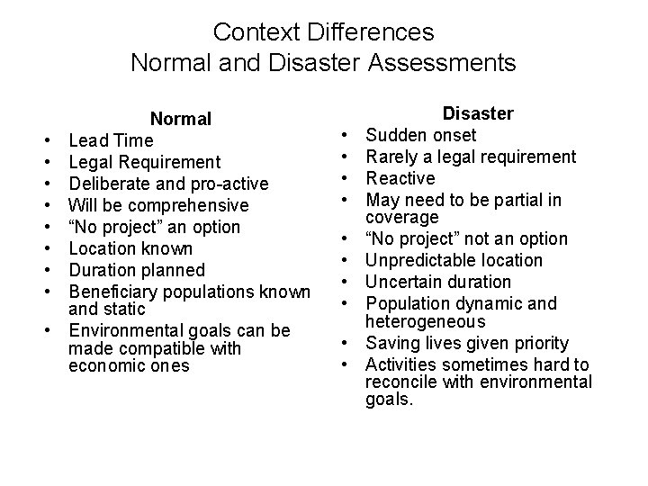 Rapid Environmental Impact Assessment In Disasters REA Benfield