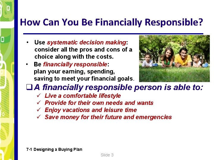 Chapter 7 Buying Decisions Financial Literacy Chapter 7