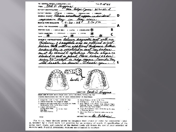 Work AUTHORIZATION FOR REMOVABLE PARTIAL DENTURES A work