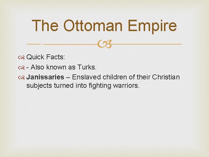 Bell Ringer Take the reading The Ottoman Empire