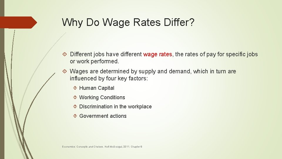 The Role of Labor Dr T D Mitchell