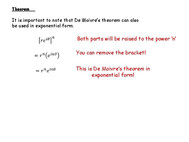 Complex numbers De moivres theorem KUS objectives BAT