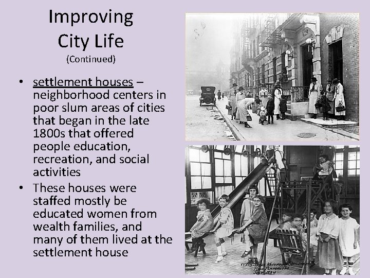 Ch 20 Section 3 Life in Cities Urban