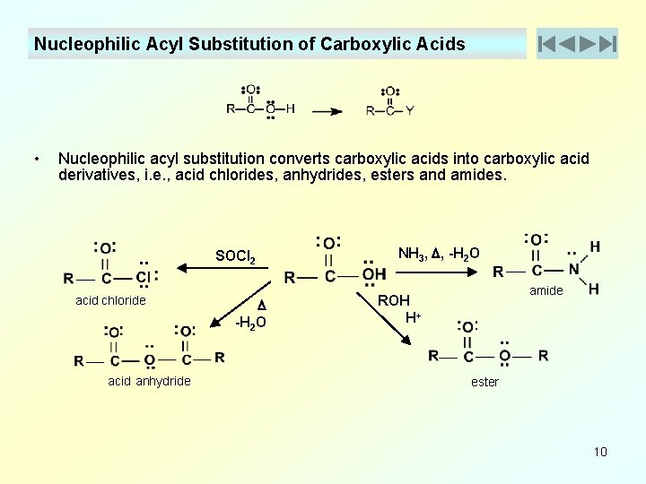 Derivatives of Carboxylic Acid carboxylate acid chloride nitrile