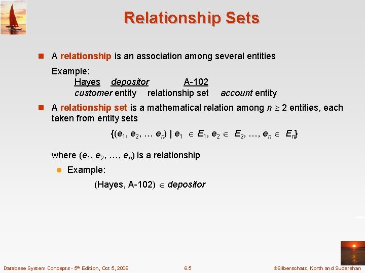Chapter 6 EntityRelationship Model Database System Concepts 5