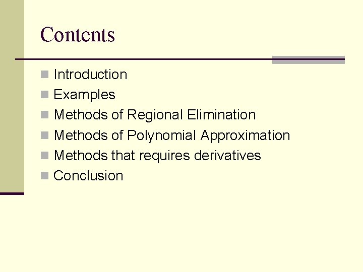 Chapter 2 Single Variable Optimization Shishang Jang National 2201