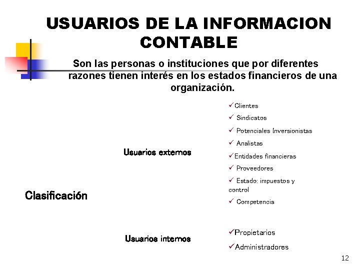 CONTABILIDAD GERENCIAL 1 Empresa y Contabilidad n Concepto