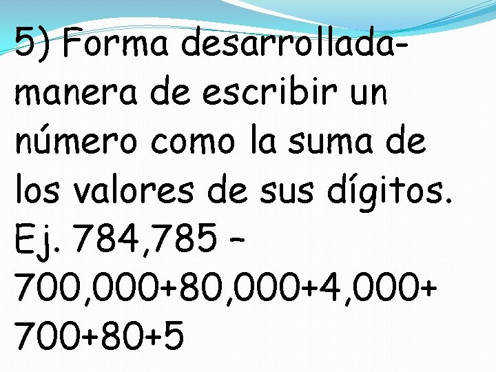 Tema Valor posicional hasta los billones Sra Guzmn